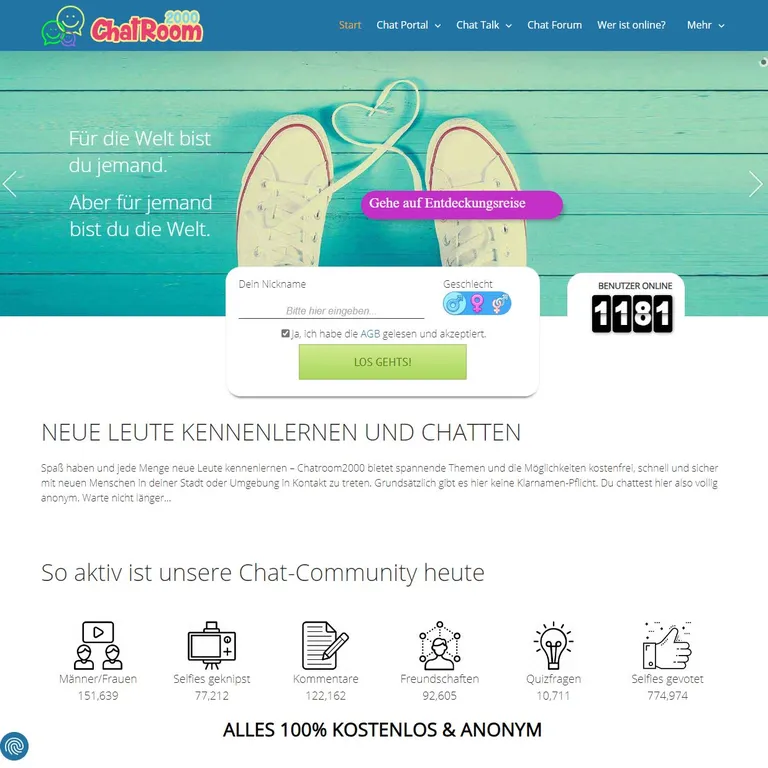Chatroom2000 im Gratis Chat Vergleich samt Single Testbericht August ...